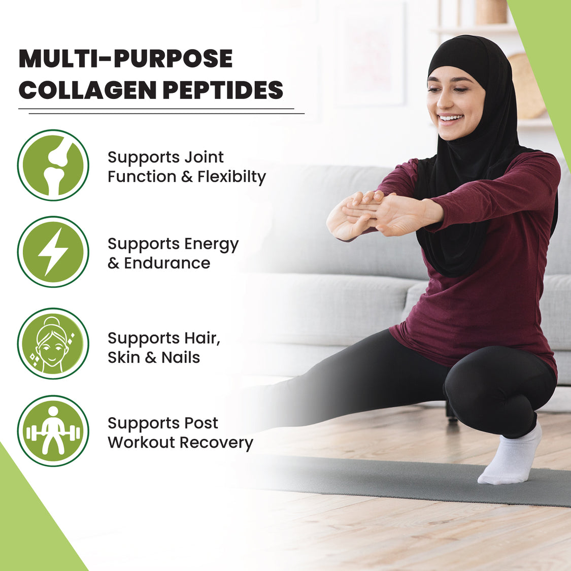 Halal Collagen Peptides Powder - Hair, Skin, Nail & Joint Support ...