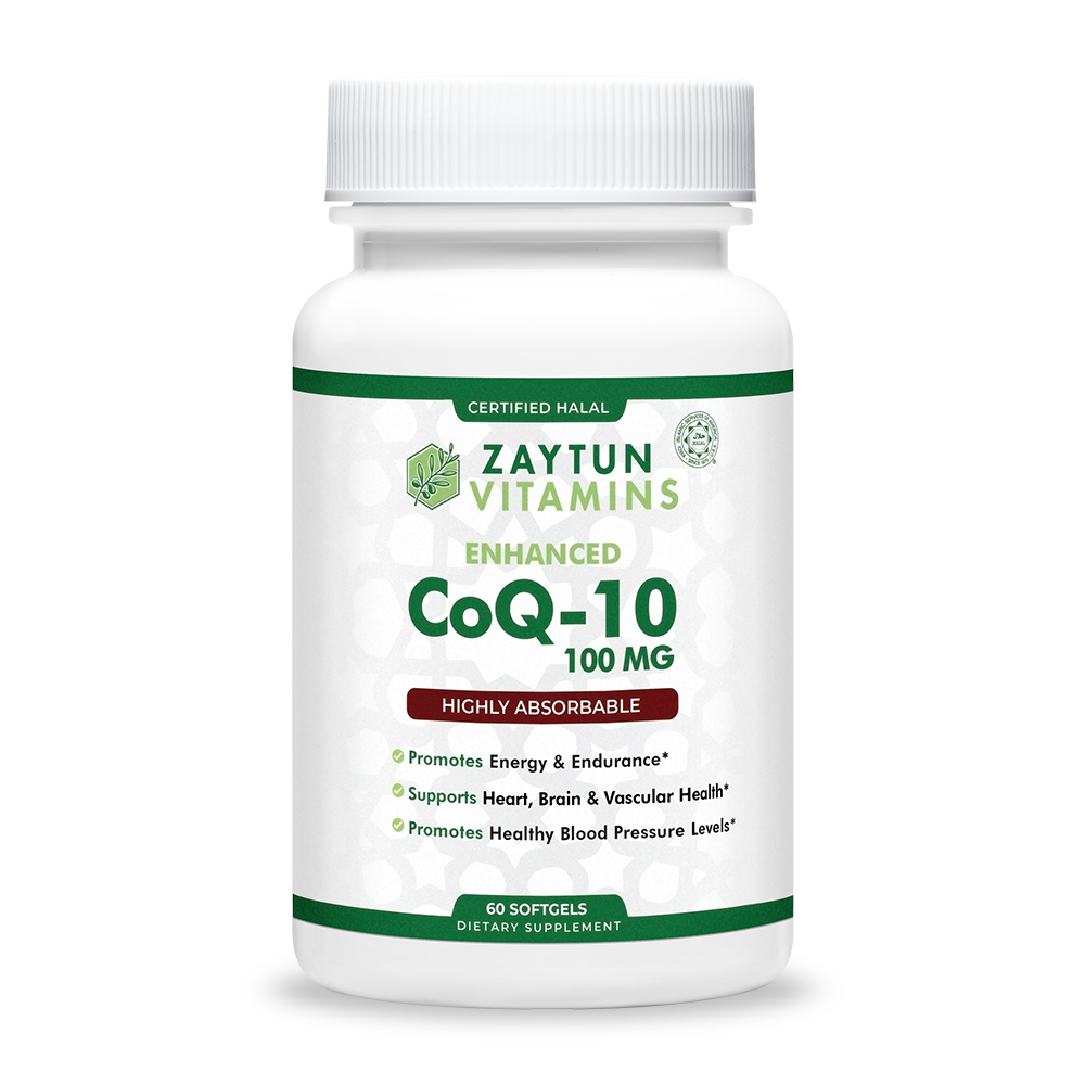 Zaytun Vitamins Halal CoQ10 100mg Softgels, Highly Absorbable