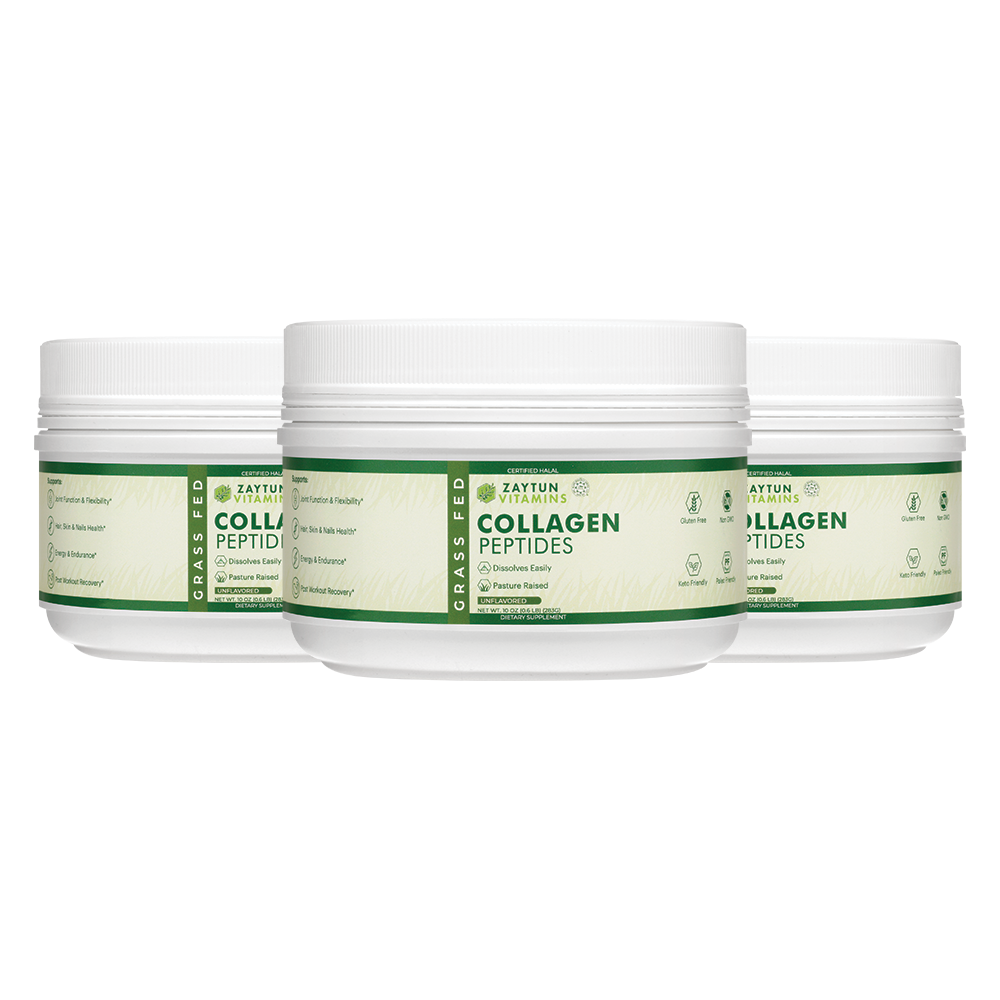 Halal Collagen Peptides Powder (3Pack) – Zaytun Vitamins